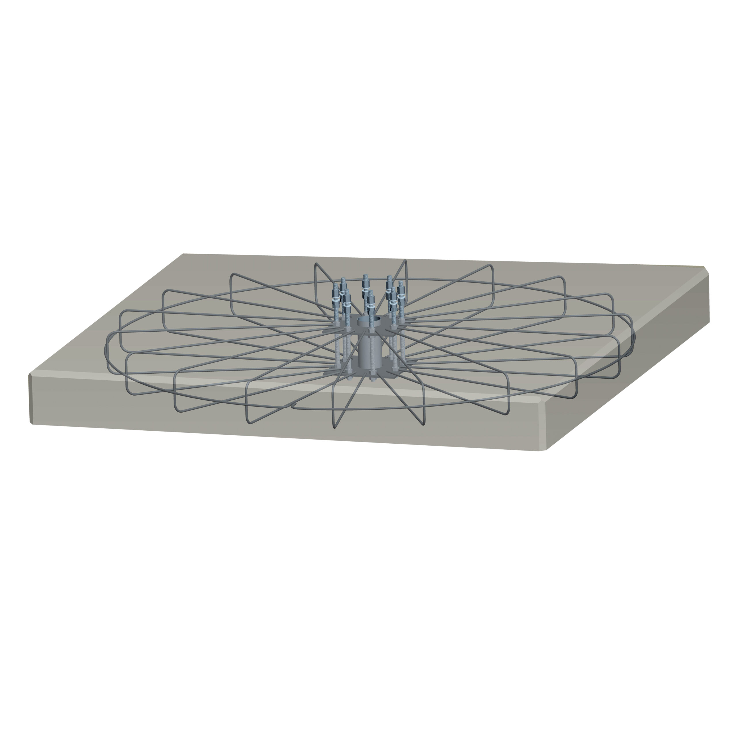 Iron-reinforcement cage for SM44M3V15P without concrete / 7316 ...