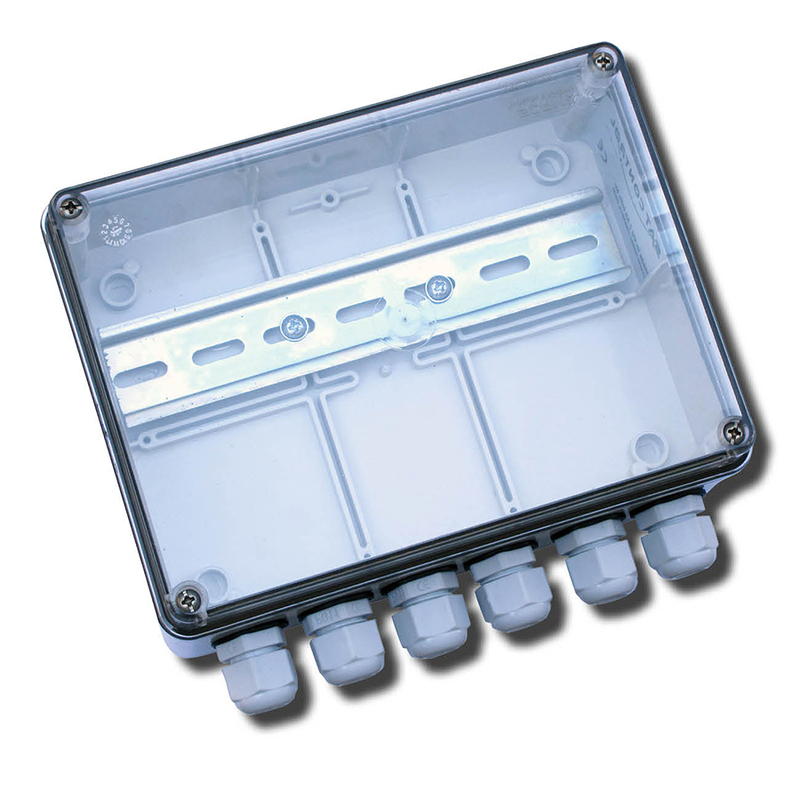 Junction Box Set JBOXSET1-TC, Set Jun. Box 19x14x7cm w DIN rail, 6 x ...